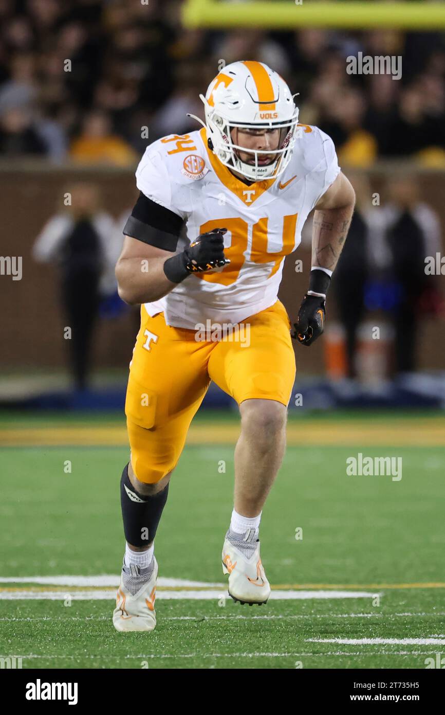 COLUMBIA, MO - NOVEMBER 11: Tennessee Volunteers tight end McCallan ...
