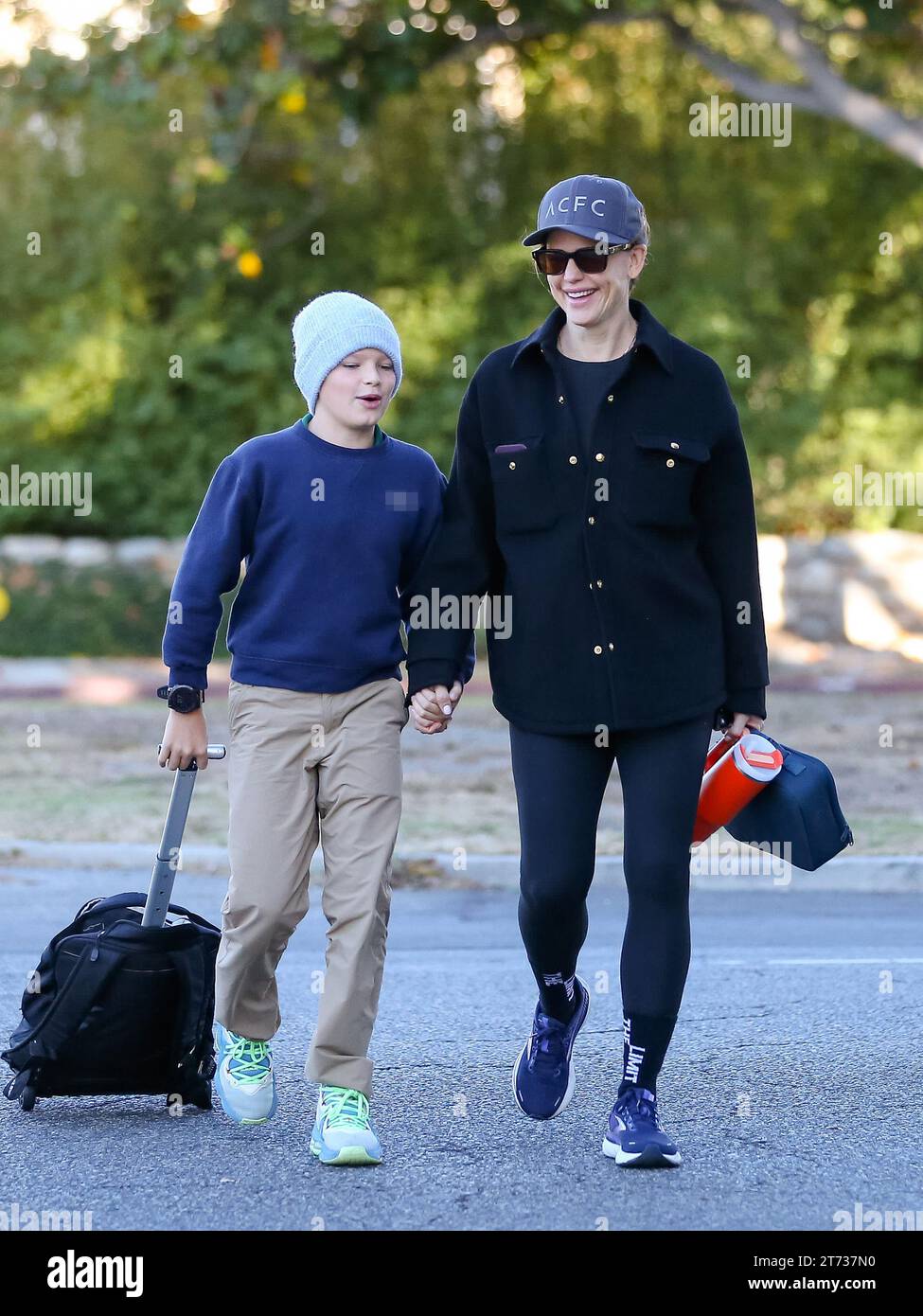 Jennifer Garner and son Samuel Affleck are seen out and about in Los ...