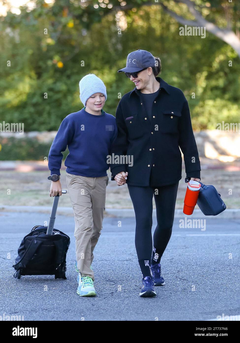 Jennifer Garner and son Samuel Affleck are seen out and about in Los ...