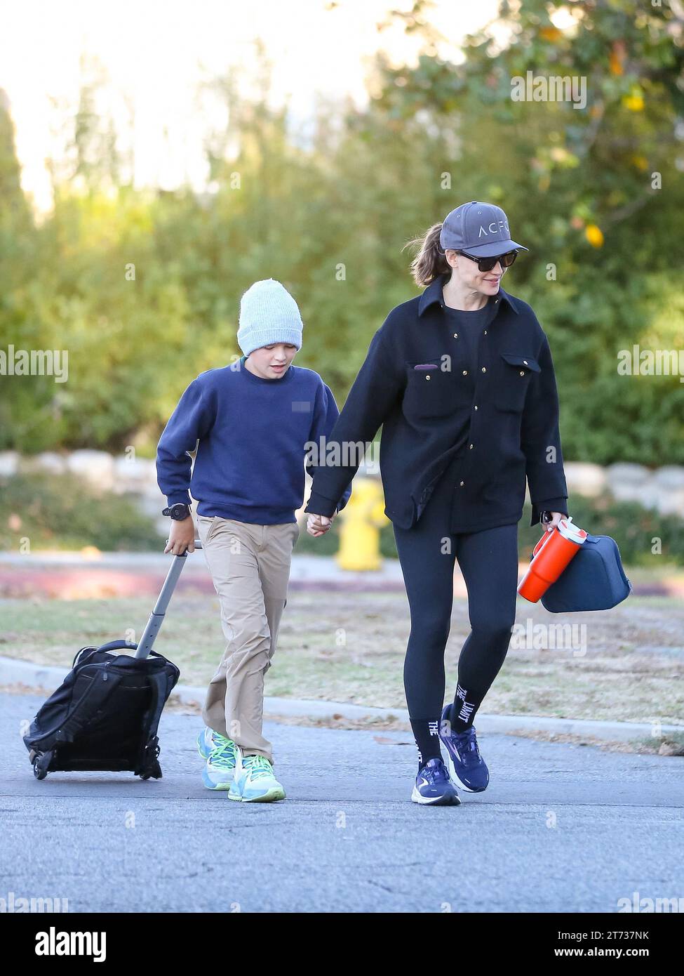 Jennifer Garner and son Samuel Affleck are seen out and about in Los ...
