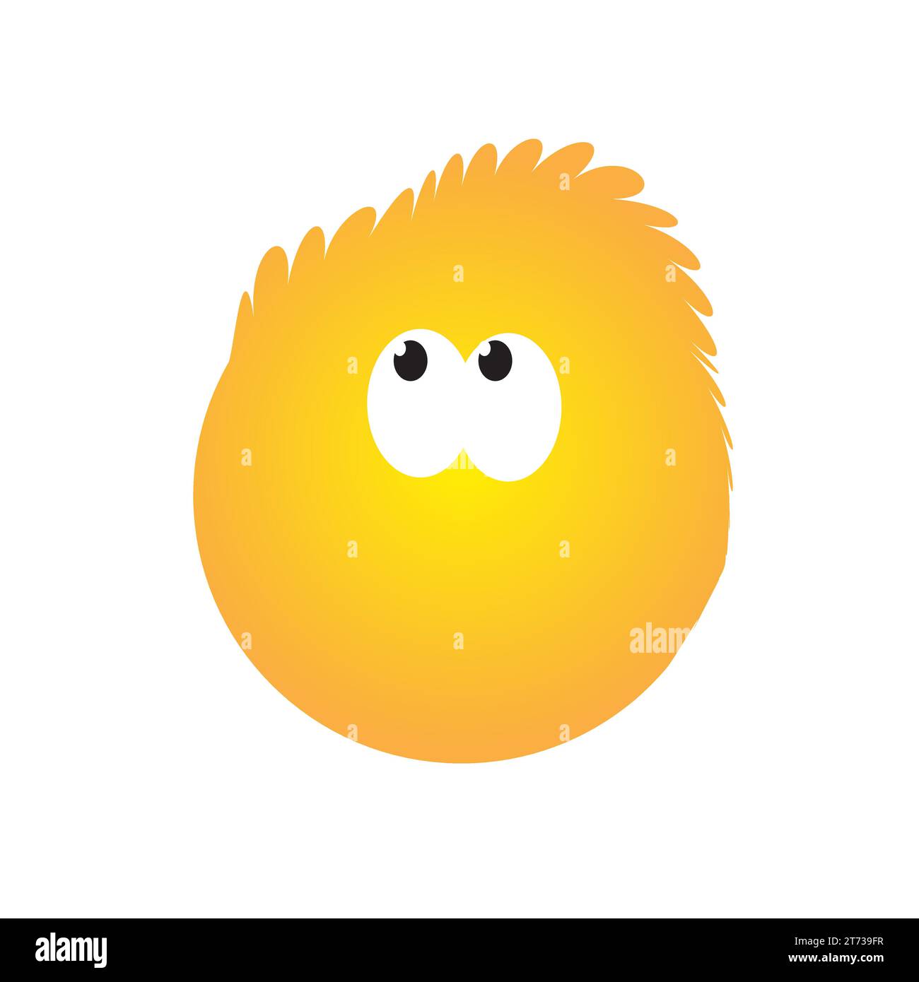 Emoji with Funny Blowsy Hair - Simple Emoticon on Transparent ...