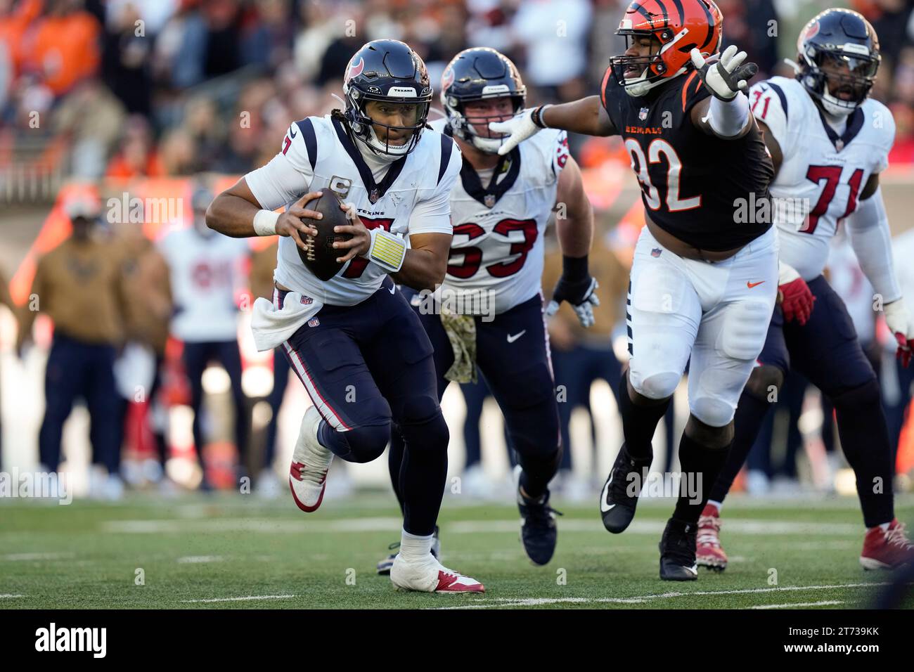 Houston Texans quarterback C.J. Stroud runs for a touchdown as ...