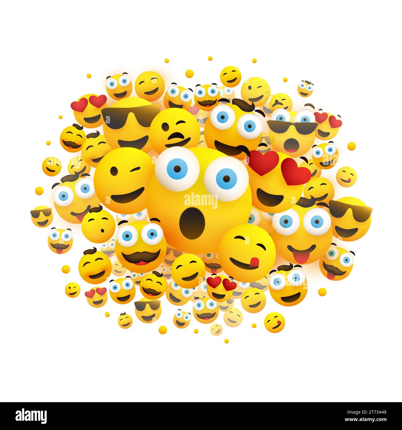 Various Faces, Emoticons - Lots of Laughing, Smiling, Winking Emoticons ...