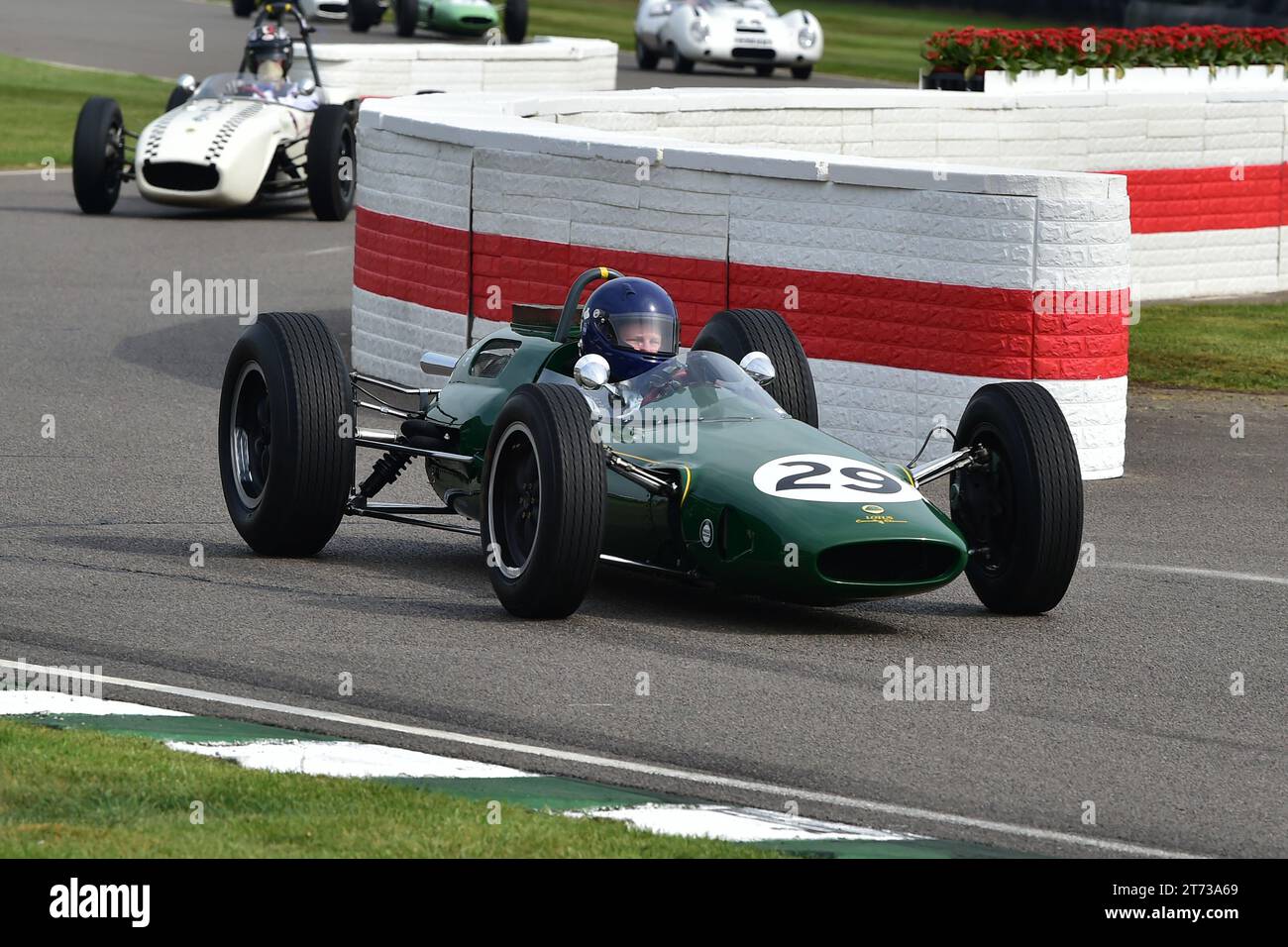 Nick Fennell, Lotus Climax 25, 75 Years of Lotus, a parade of cars from ...