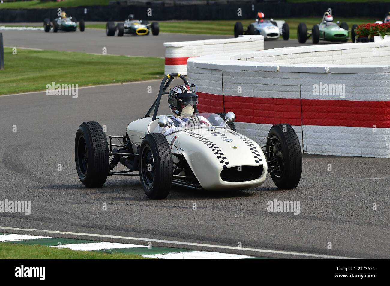 Nick Taylor, Lotus-Climax 18, 75 Years of Lotus, a parade of cars from ...