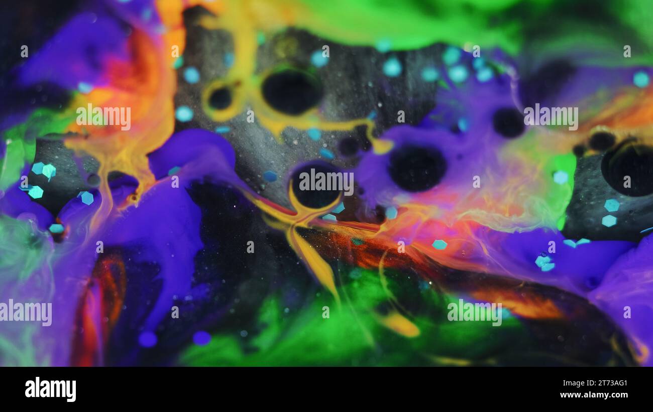 Paint blend background pigment mix shimmering Stock Photo - Alamy