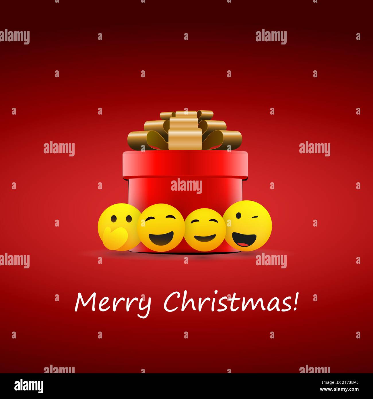 Merry Christmas! - Smiling Emoji with Various Facial Expressions and a ...