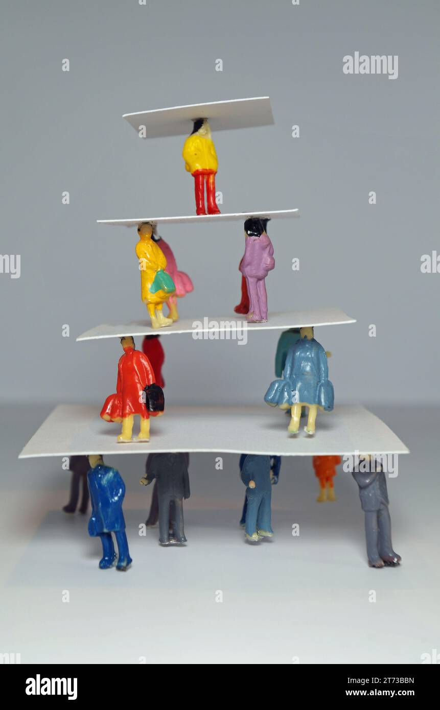 Human pyramid as a symbol Stock Photo - Alamy