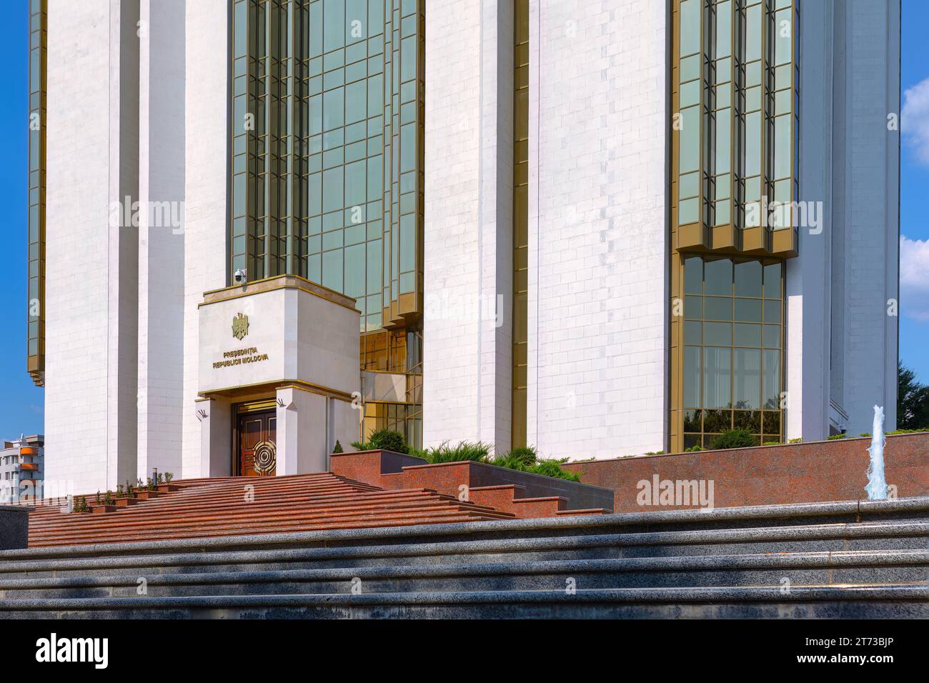 Entrance and stairs of Presidency of the Republic of Moldova Stock ...