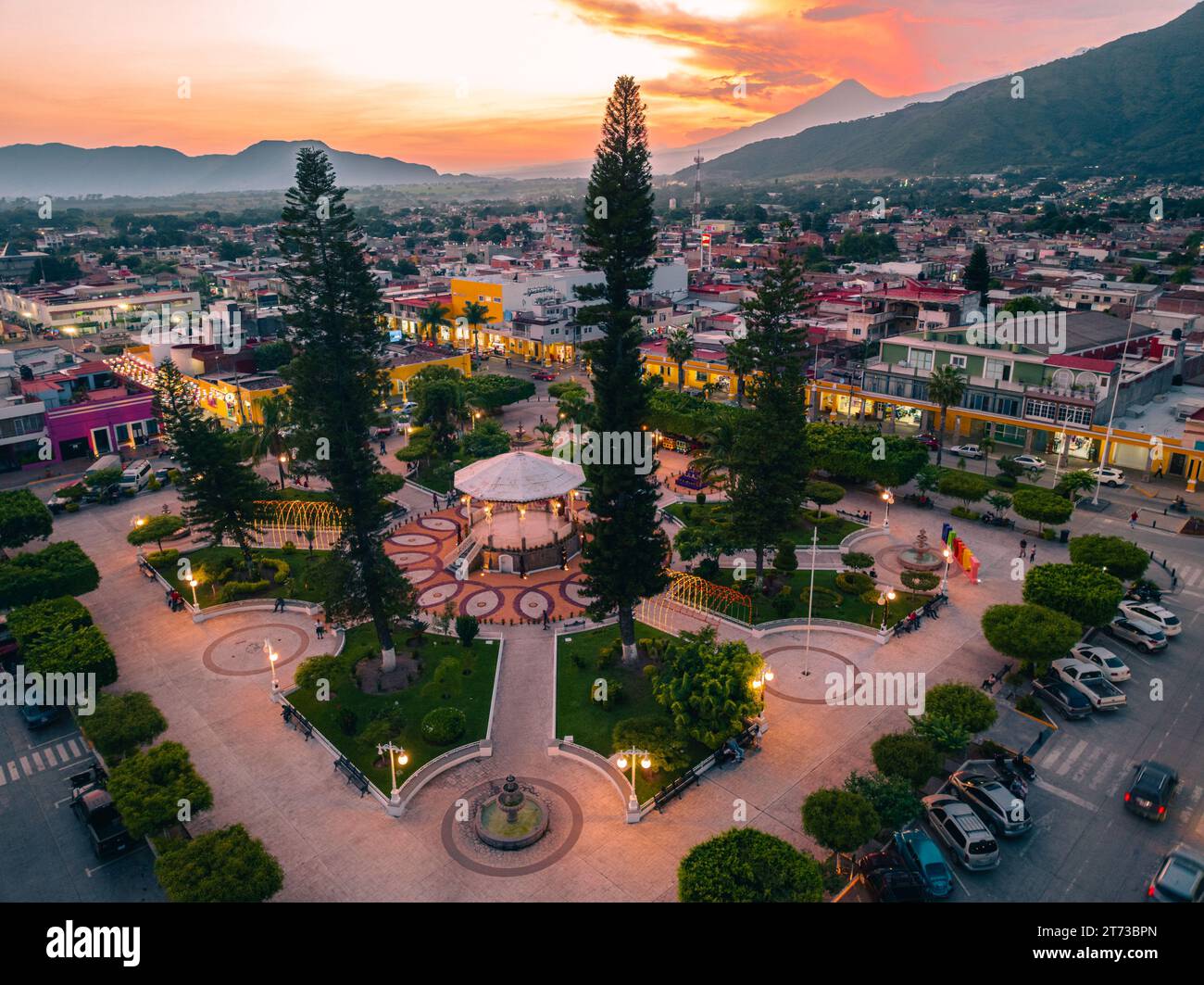 Tuxpan Jalisco Mexico Aerial View Of Tuxpan With Majestic Mountains In