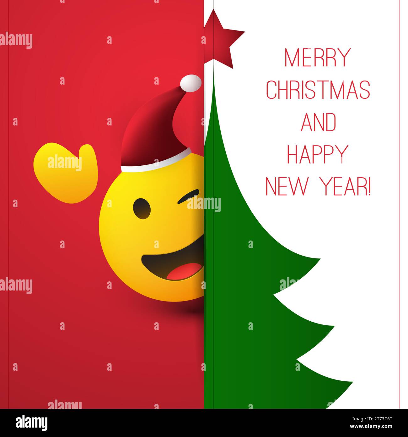 Merry Christmas and Happy New Year! - Smiling, Waving and Winking Emoji ...