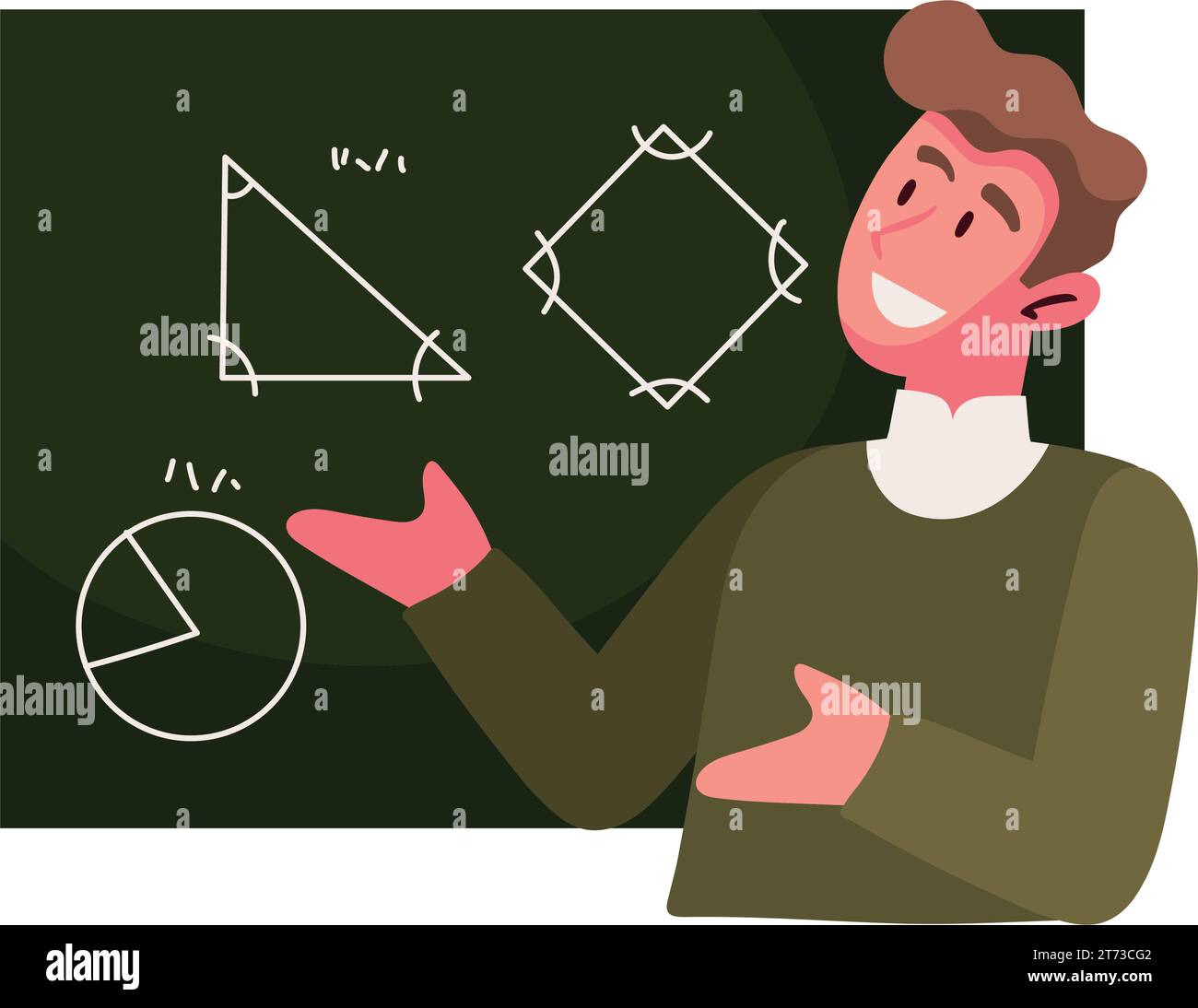 teacher with education chalkboard Stock Vector Image & Art - Alamy