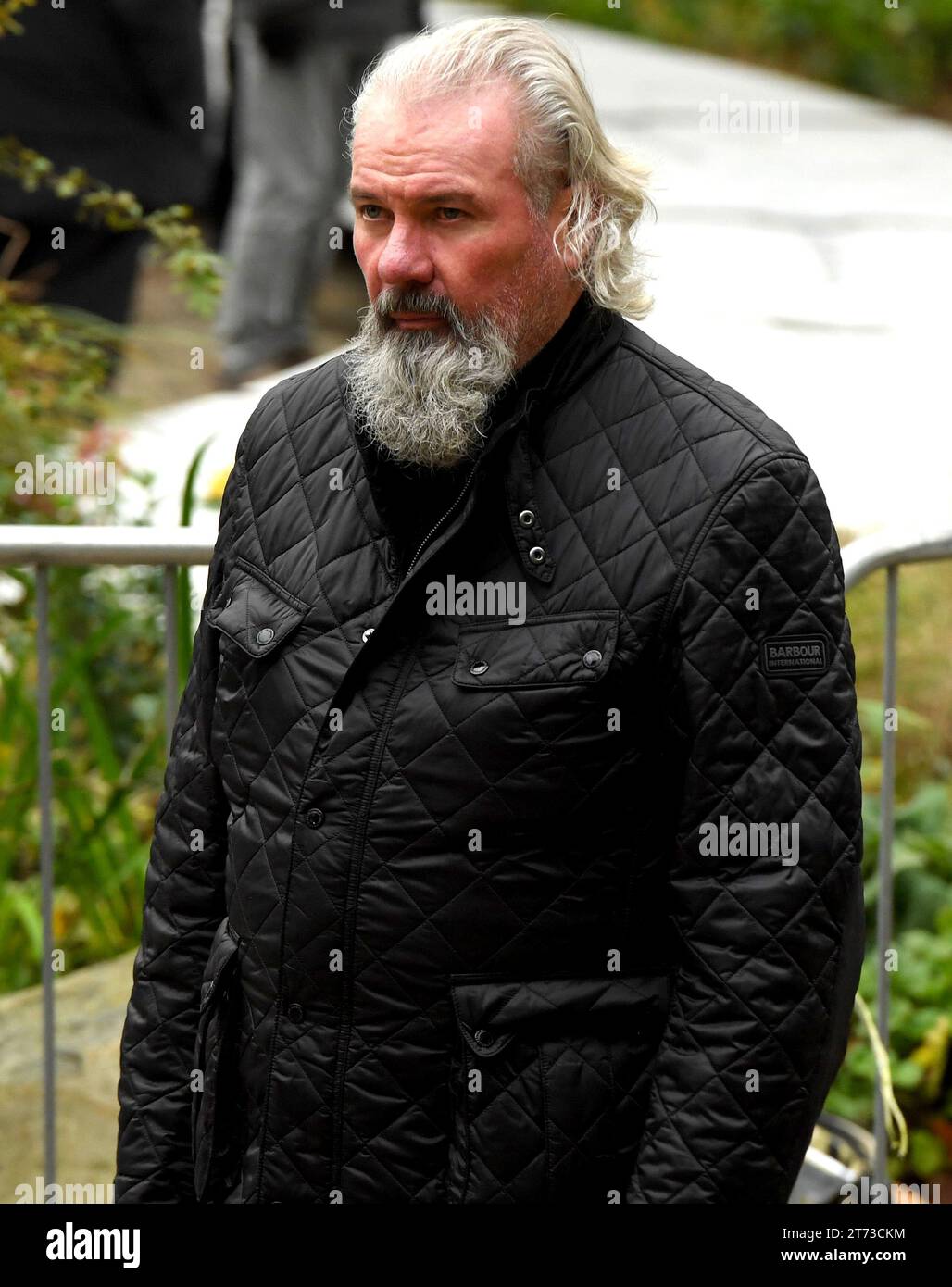 Former Manchester United player Brian McClair arrives ahead of the funeral service for Sir Bobby ...
