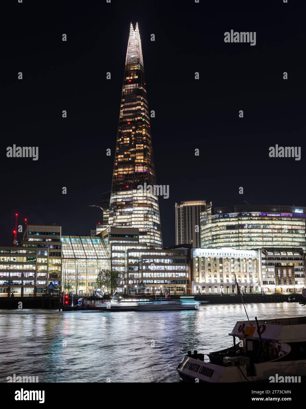 The Shard, London at night Stock Photo - Alamy