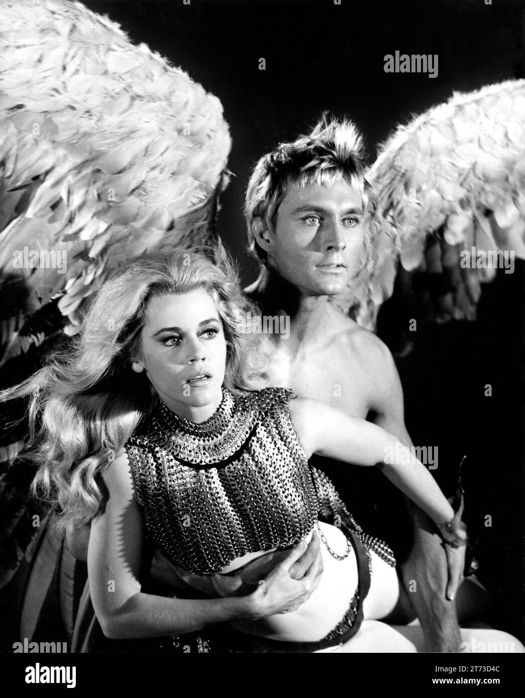 JANE FONDA and JOHN PHILLIP LAW in BARBARELLA 1968 director ROGER VADIM ...