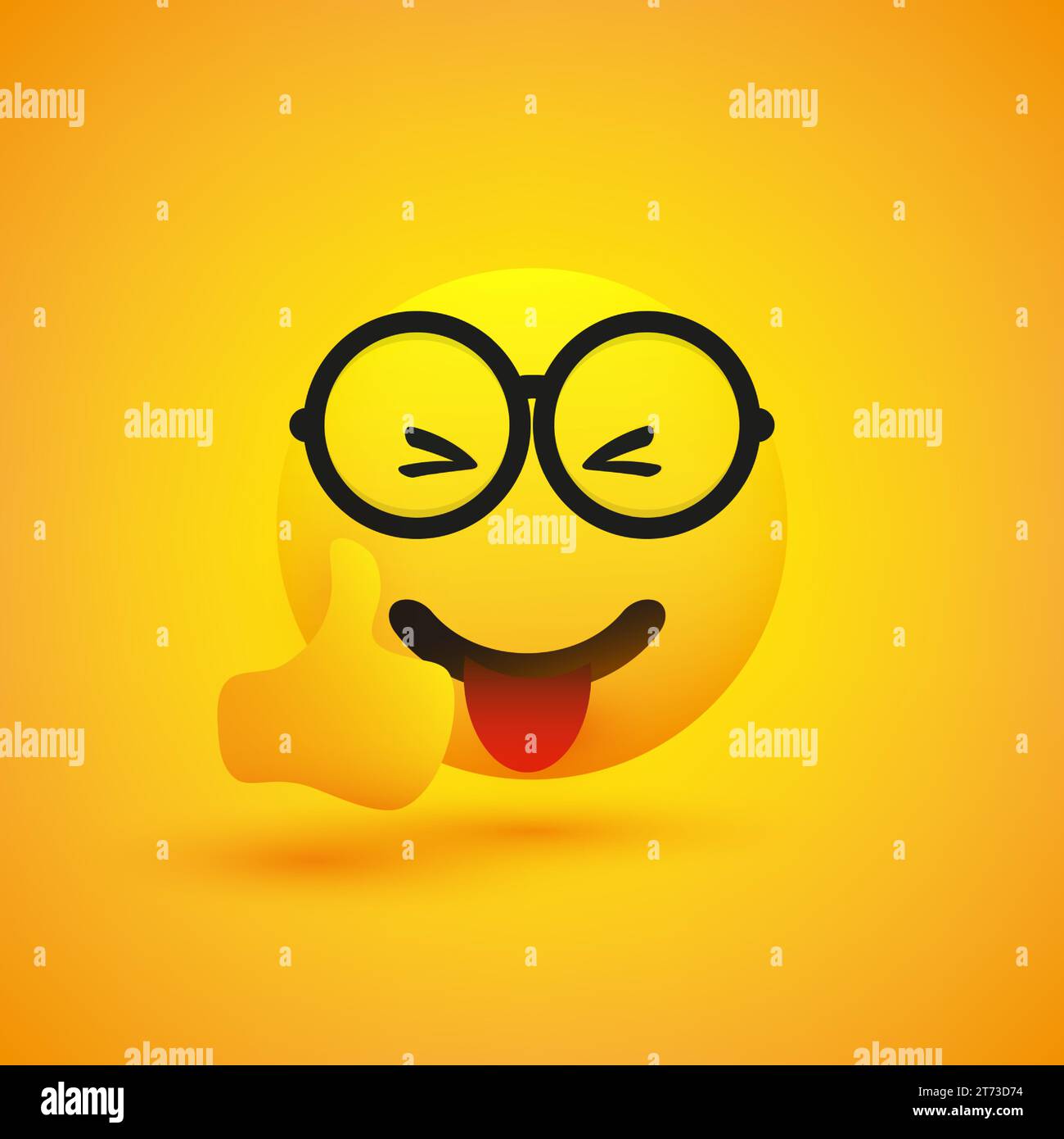 Smiling Cheering Amused Shiny Happy Young Male Emoji with Stuck Out ...