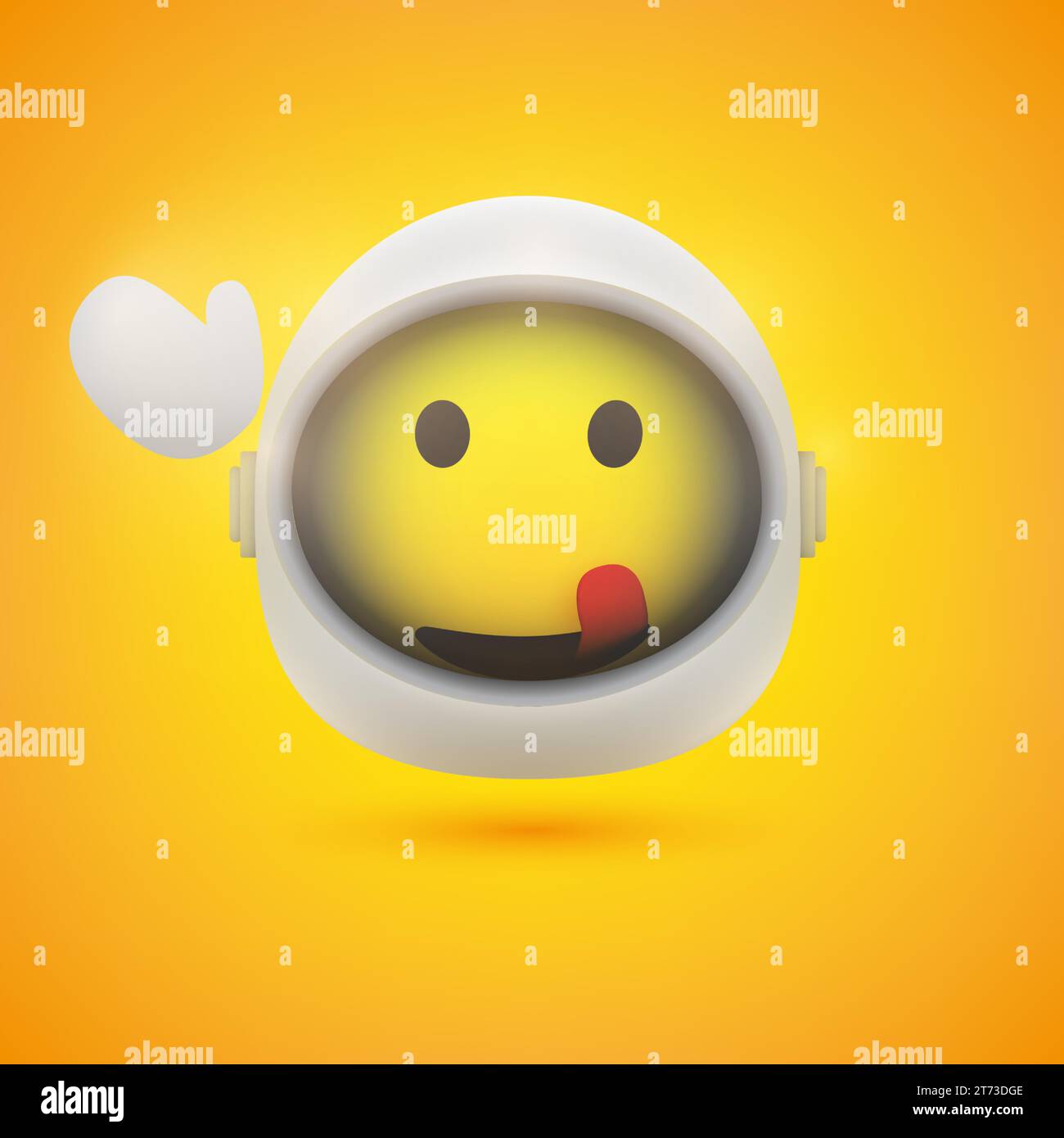 Greetings from Space - Smiling Happy Waving Mouth Licking Spaceman ...
