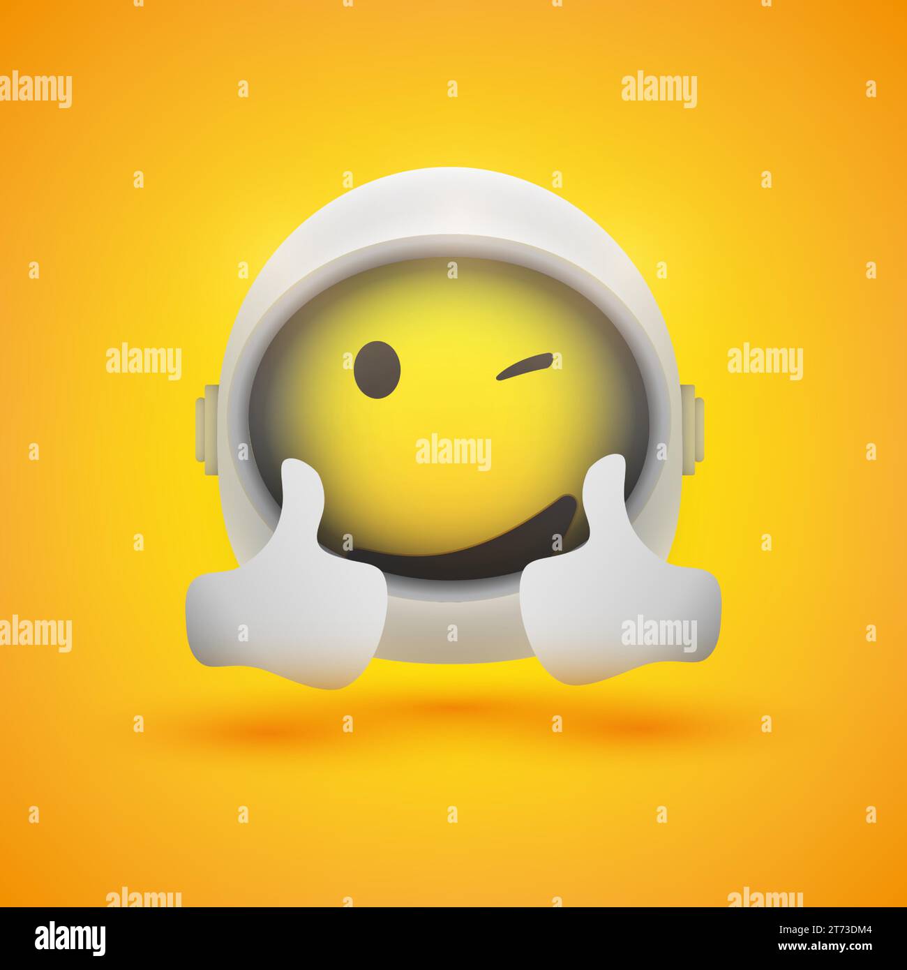 Smiling Happy Satisfied Spaceman Emoji in Space Suit with Helmet On ...