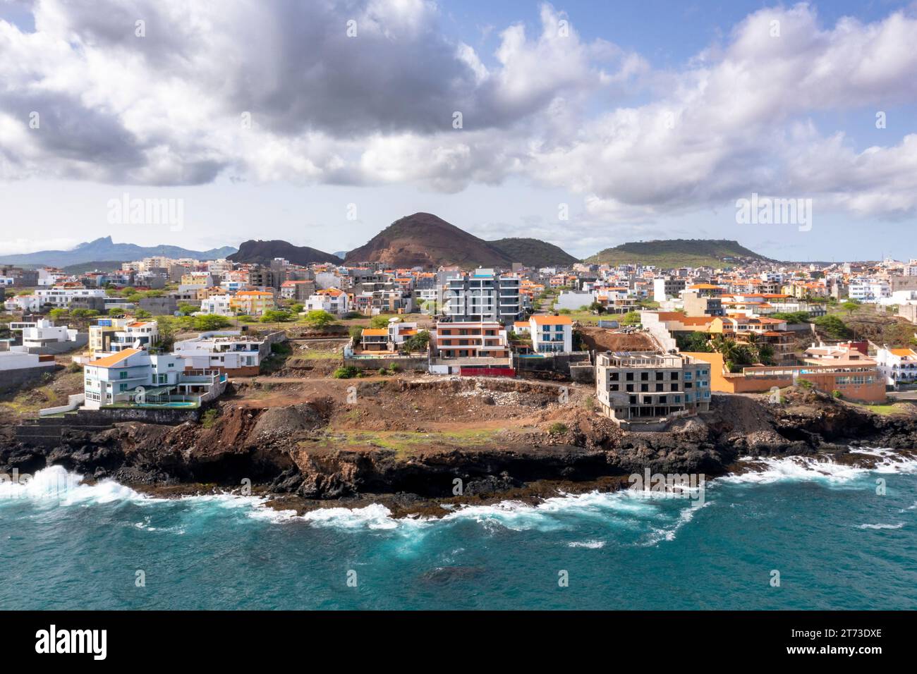 Aerial view of Cidadela in Praia - Santiago - Capital of Cape Verde ...