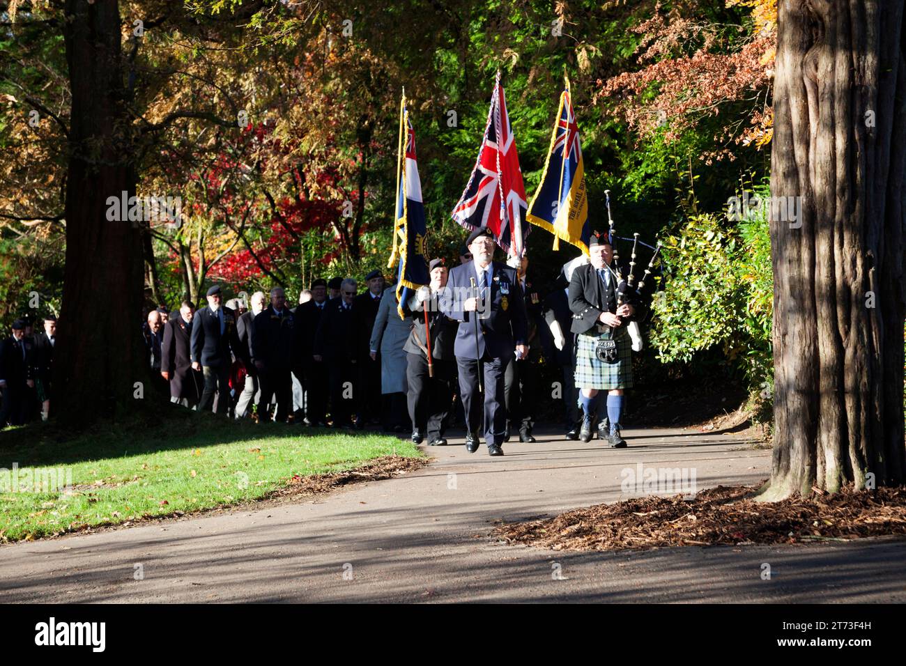 Remembrance Parade led by Lou Jack (Royal British Legion, and John Low ...