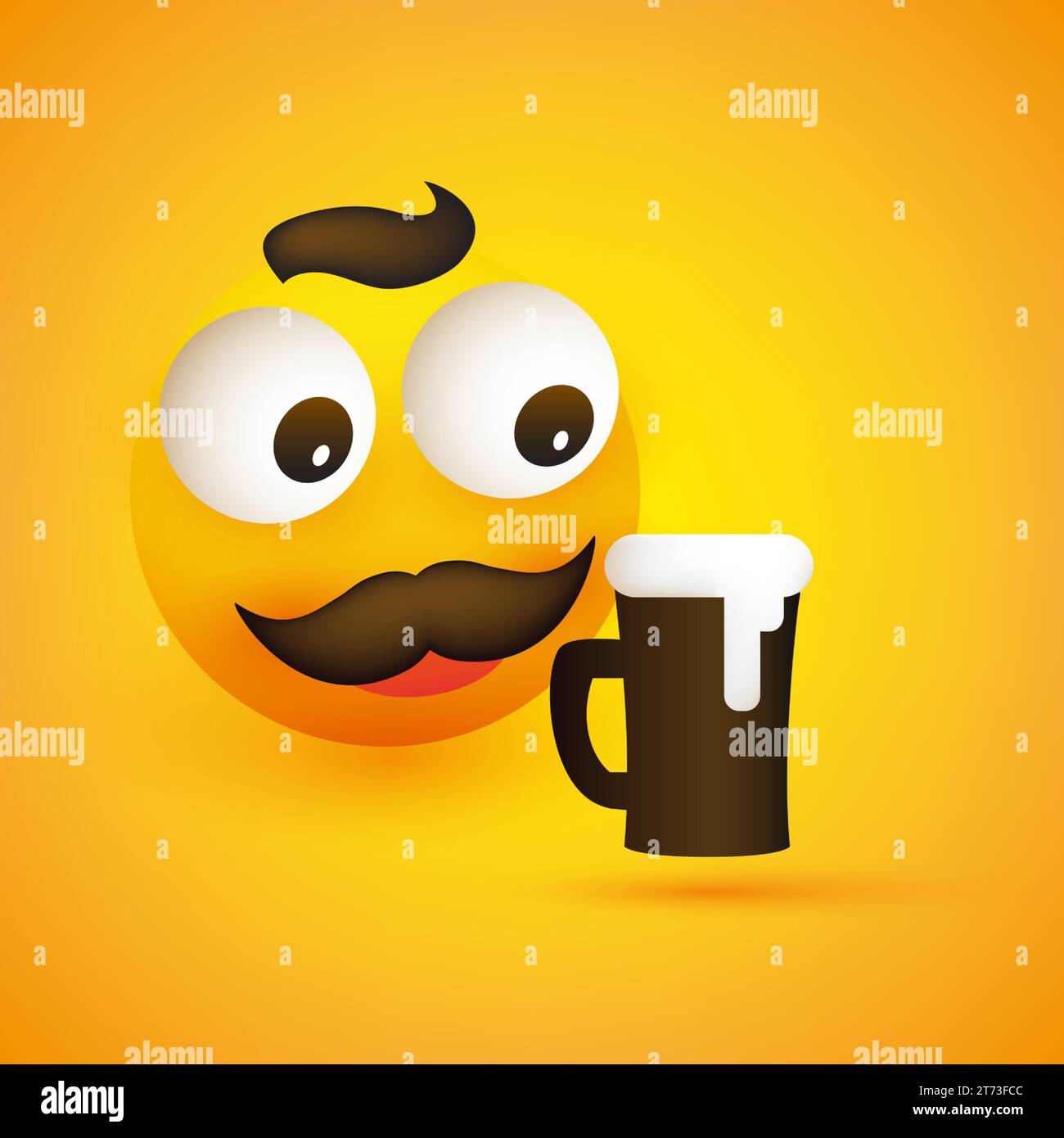 Drinking Beer Smiley Face