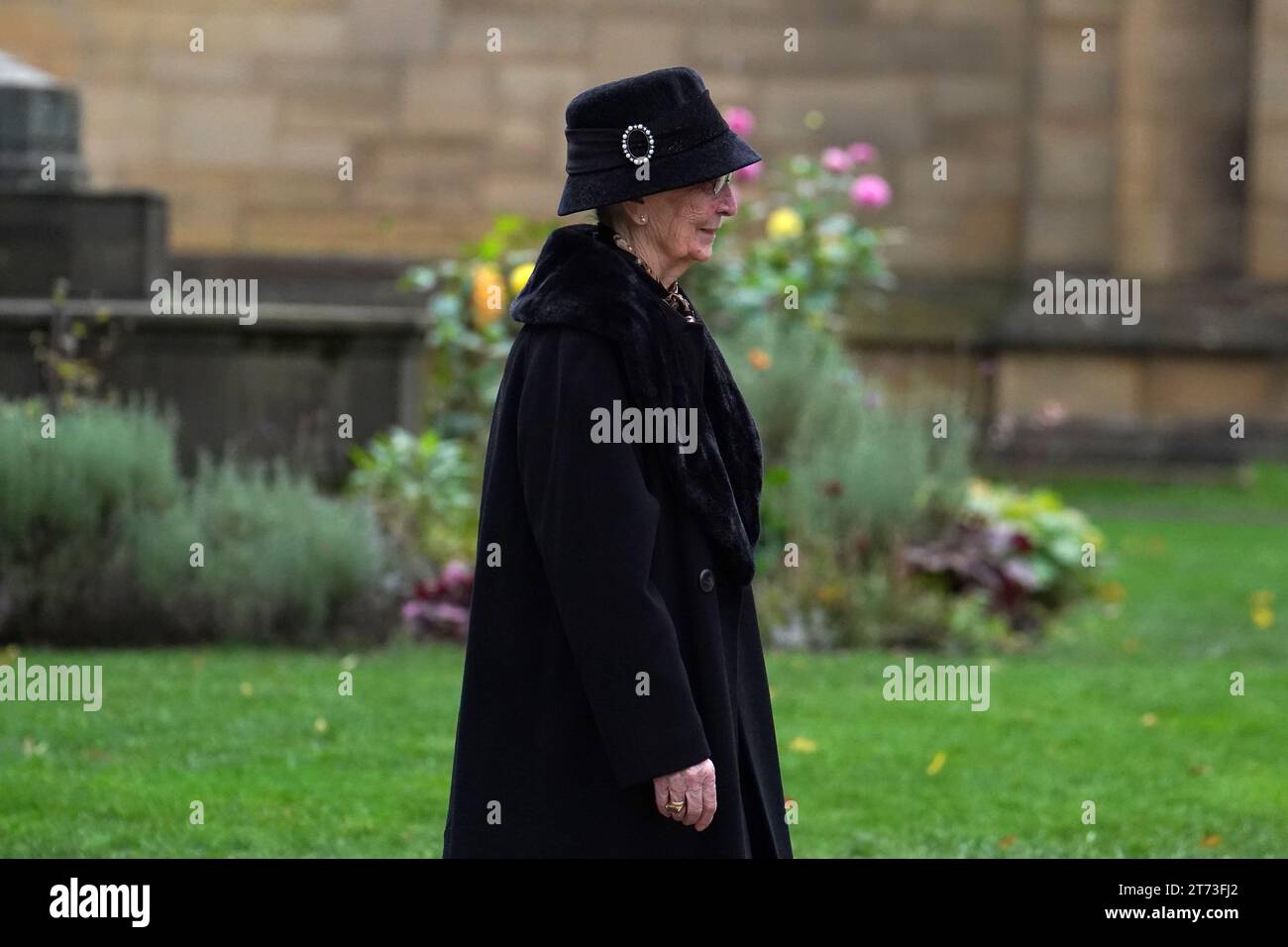Norma Ball (left), wife of Sir Bobby Charlton, leaves Manchester ...