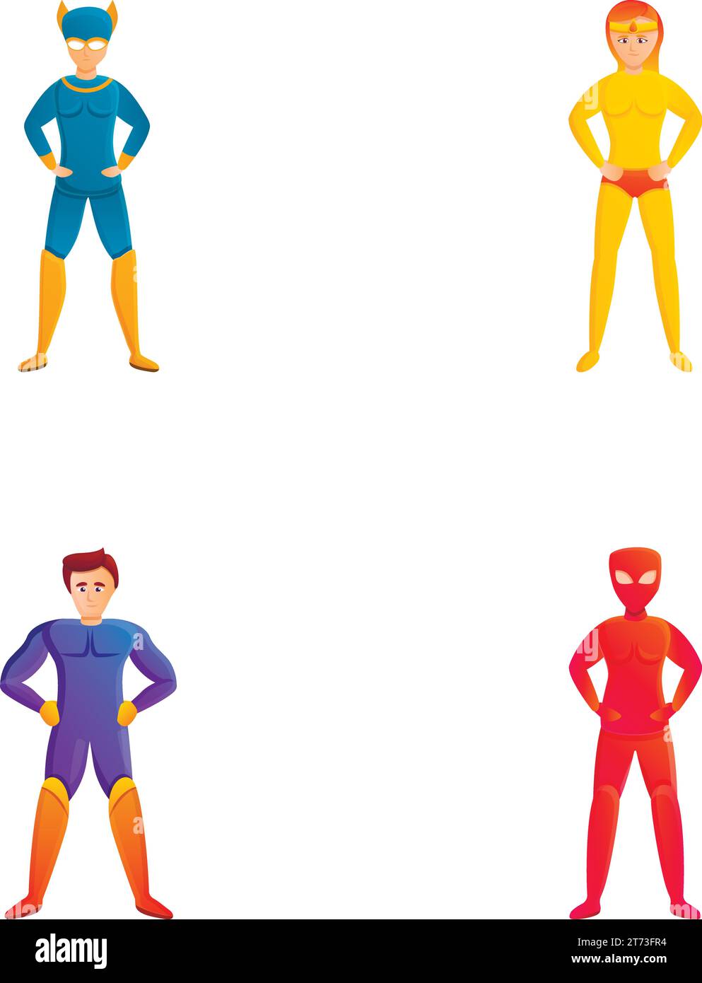 Famous superhero icons set cartoon vector. Various colorful superhero ...