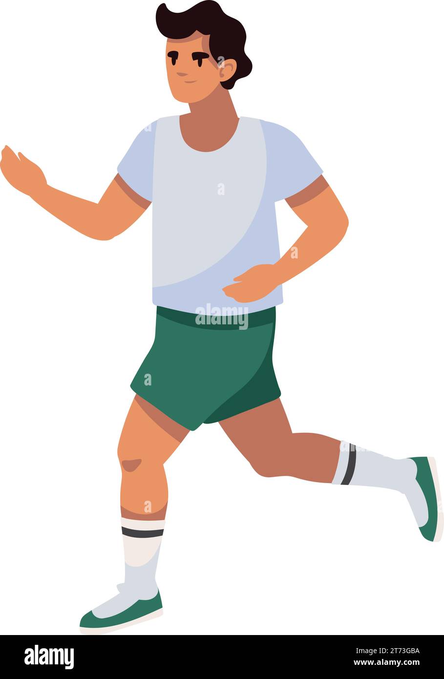Fit muscular man running Stock Vector Images - Alamy