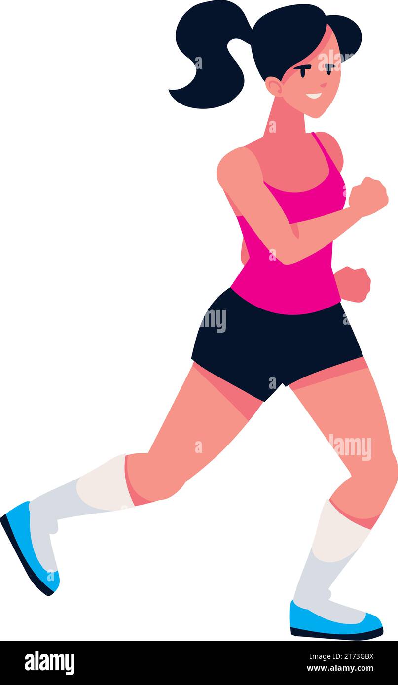 fitness woman running Stock Vector Image & Art - Alamy