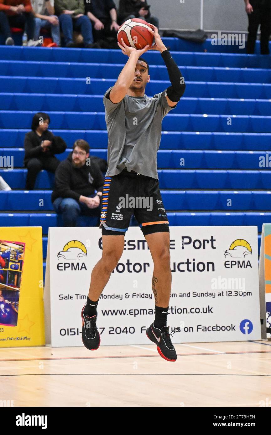 EJ Stephens of Cheshire Phoenix during pre match warm ups ahead of the ...
