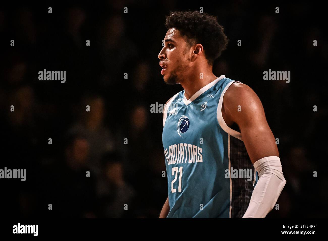 Clifton Moore Jr. #21 of Caledonia Gladiators during the British ...