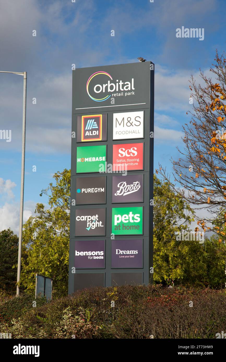 Orbital Retail Park, Cannock, West Midlands, WS11 8XP Stock Photo - Alamy