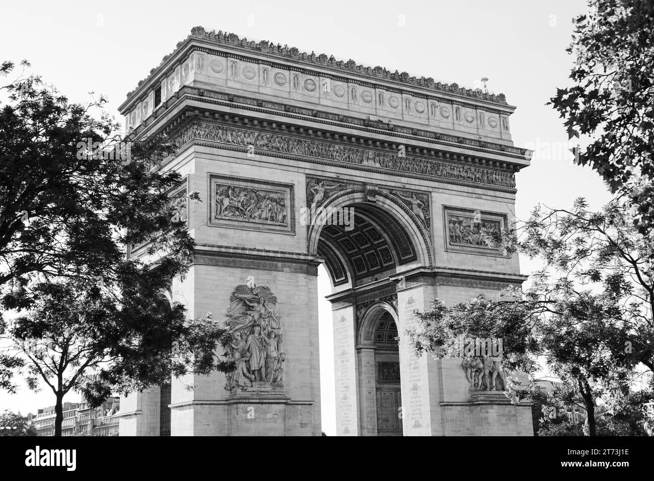 View of Arc de Triomphe - Triumphal Arc in Paris, France Stock Photo ...