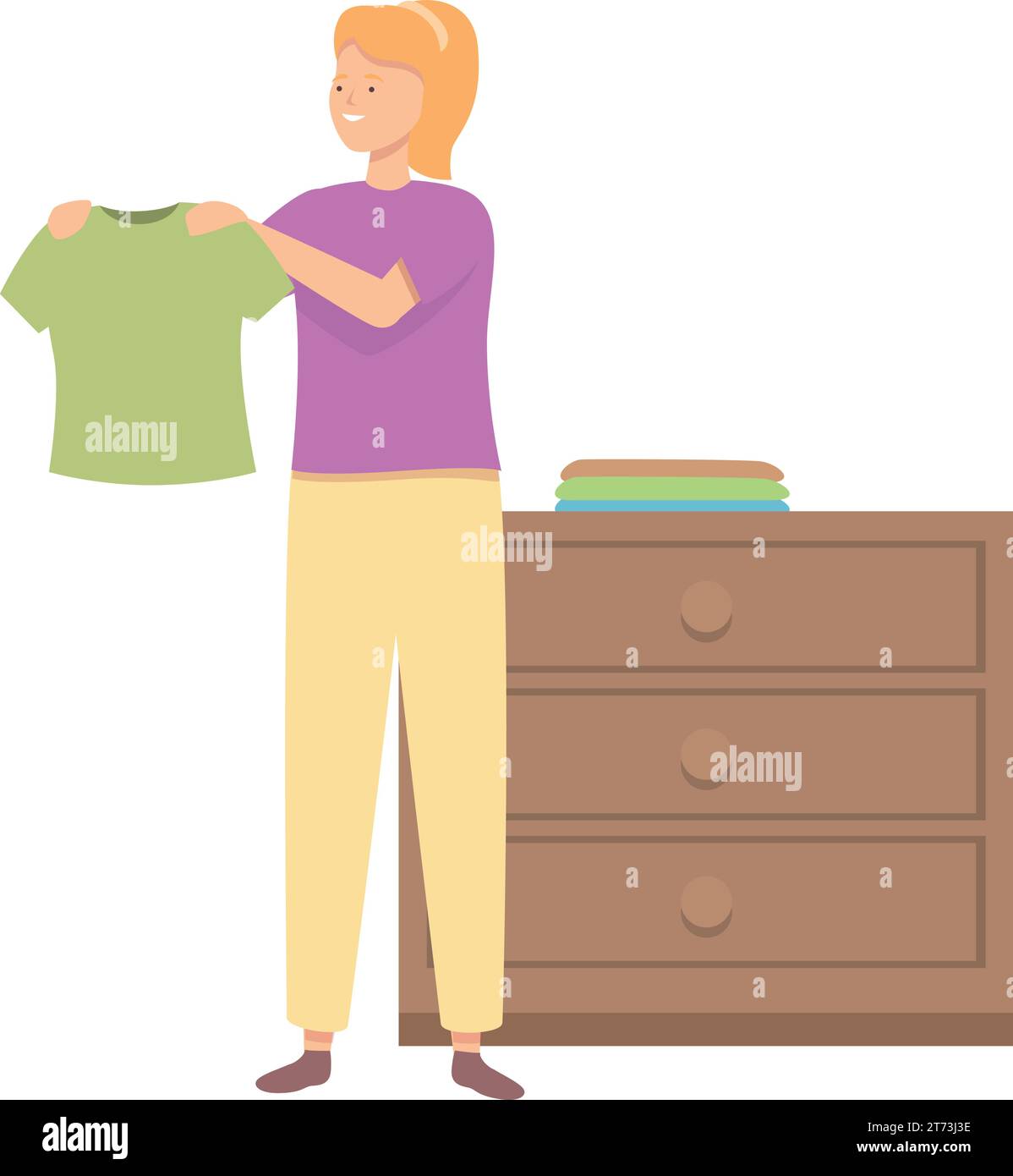 Laundrywoman Stock Vector Images - Alamy
