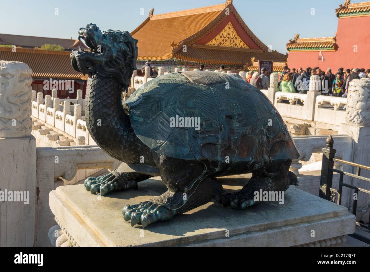Bronze turtle at the Forbidden City in Beijing (Beijing), China Stock ...