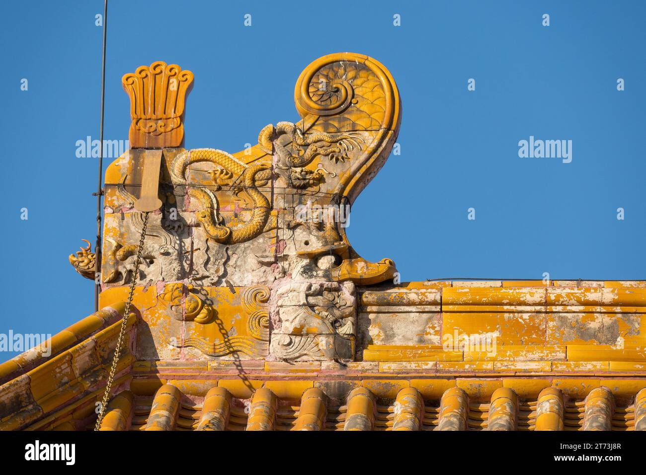 Details of a building in the Forbidden City in Beijing, China ...