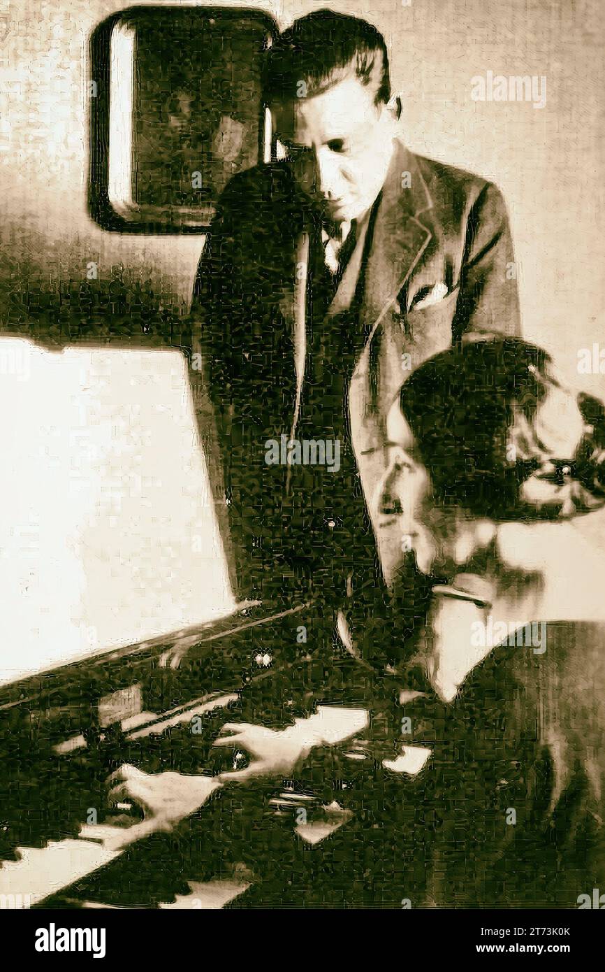 Francis Poulenc, French composer and pianist Stock Photo - Alamy