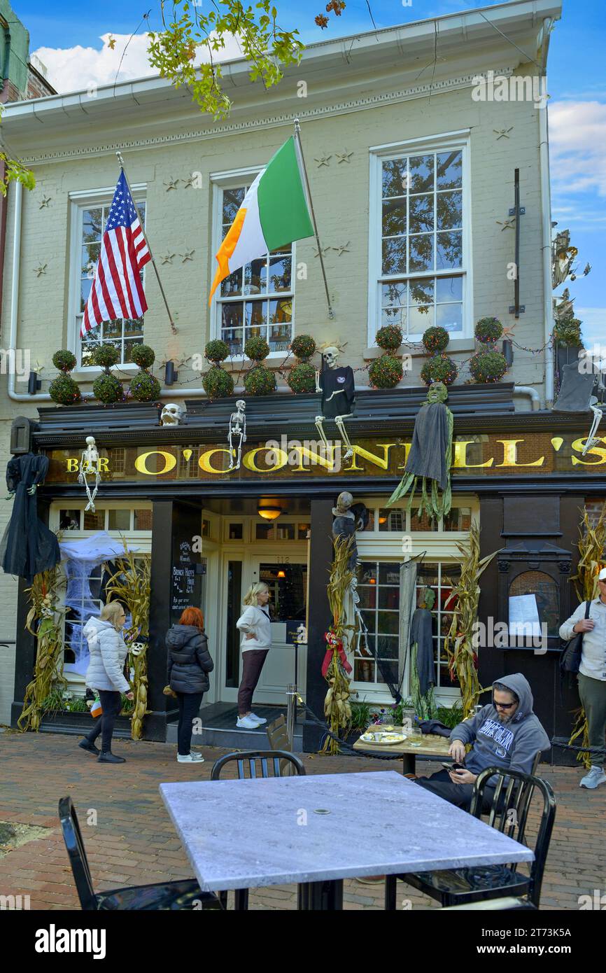 O'Connell's Irish pub on King Street in Old Town Alexandria VA Stock ...