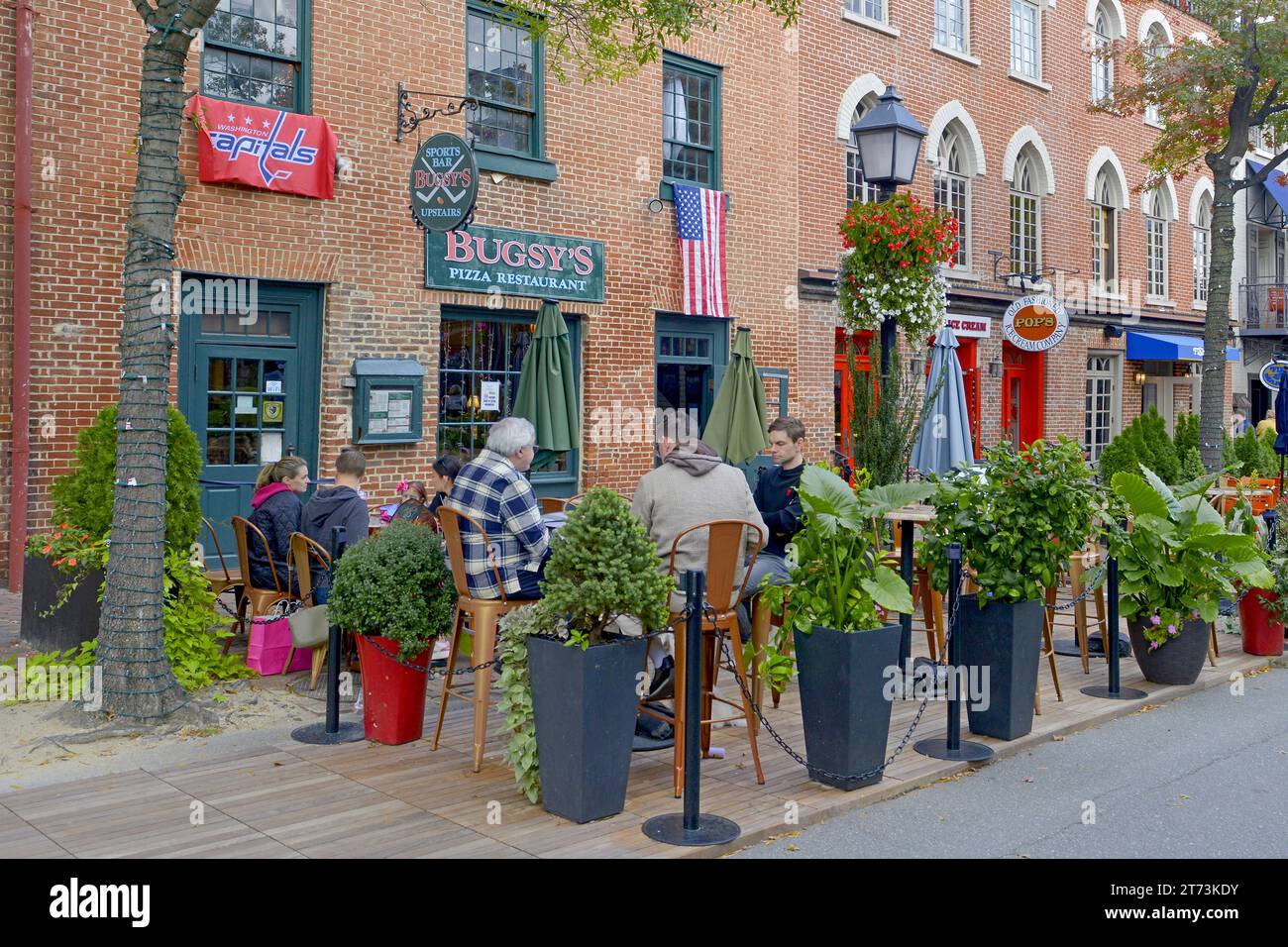 Bugsy's Pizza restaurant on King Street in Old Town Alexandria VA Stock ...