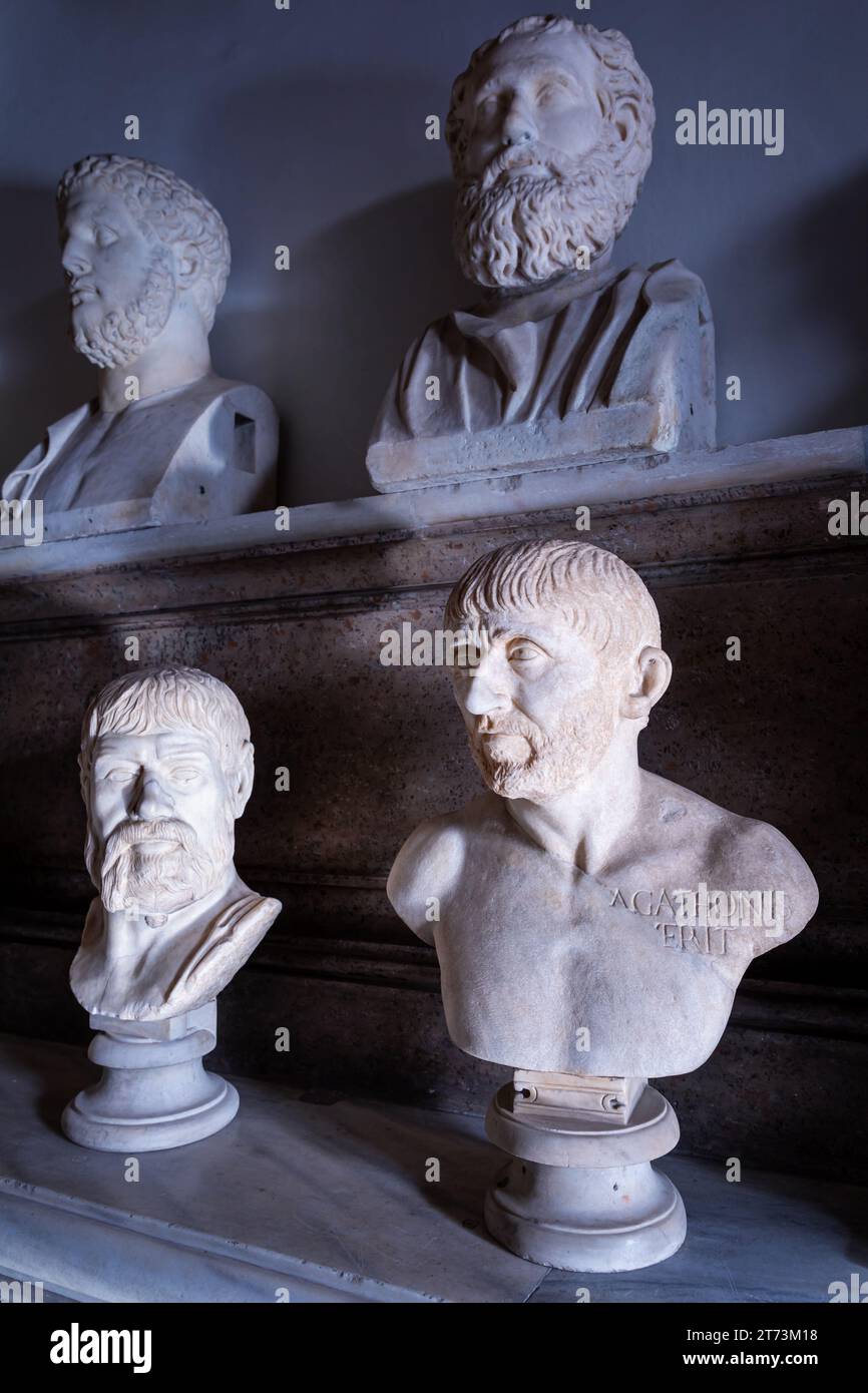 Roman busts, Hall of Philosophers, Palazzo Nuovo, The Capitoline ...