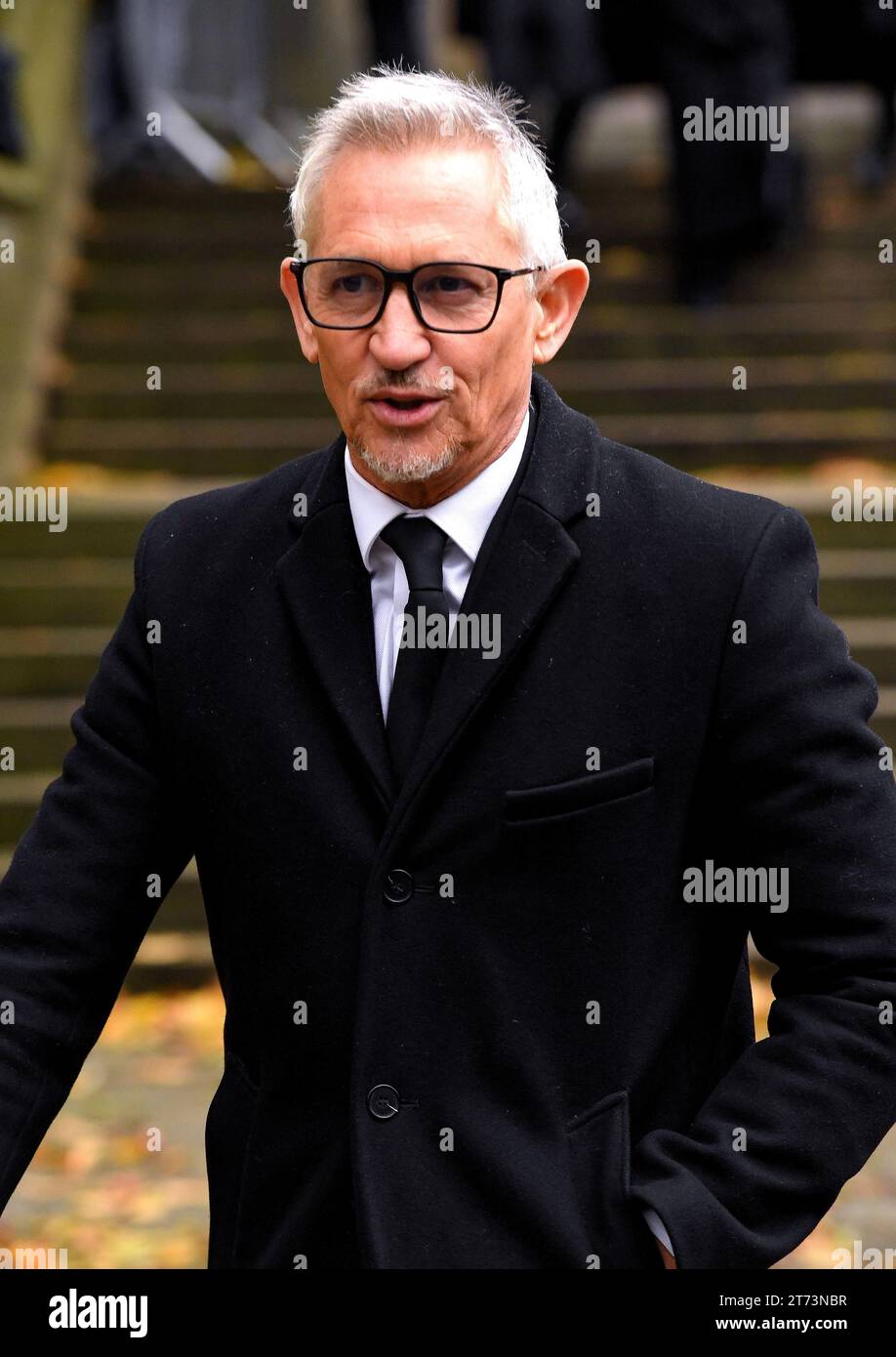Former footballer Gary Lineker leaves Manchester Cathedral following ...
