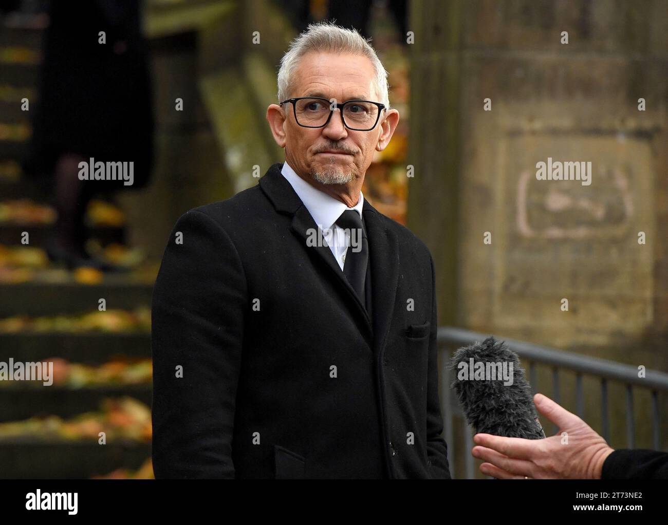 Former footballer Gary Lineker leaves Manchester Cathedral following ...