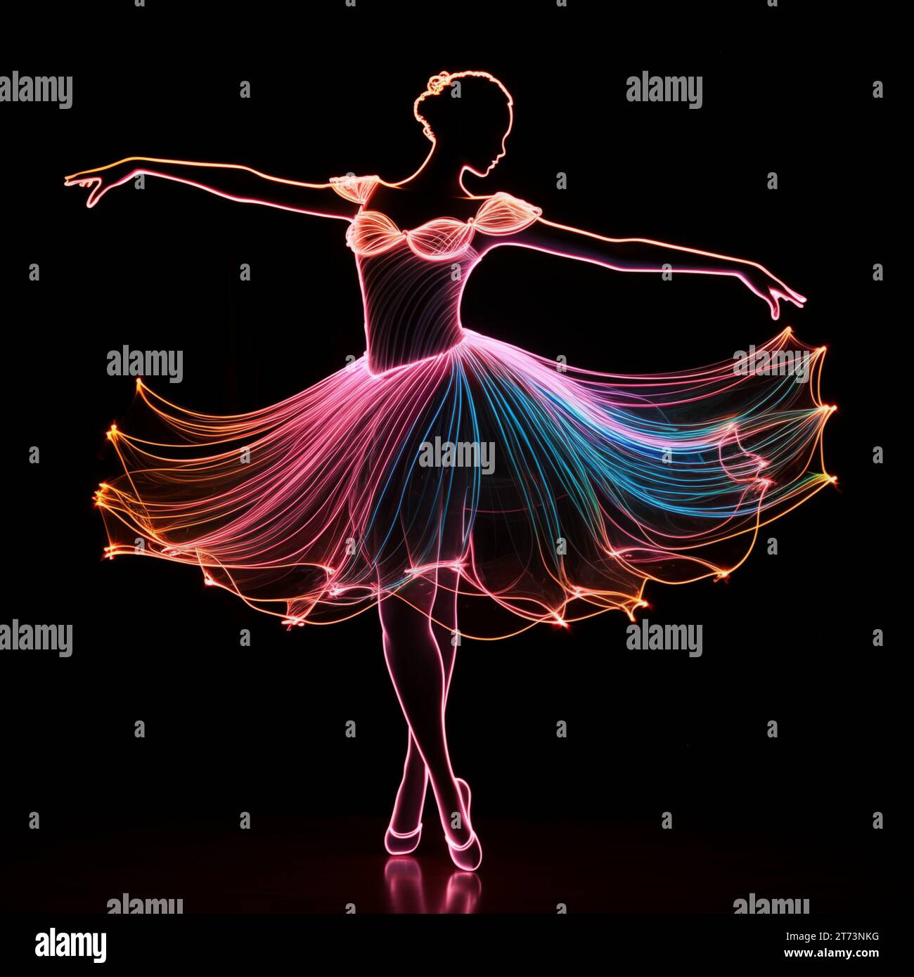 his image captures the elegant form of a ballerina in mid-pose ...