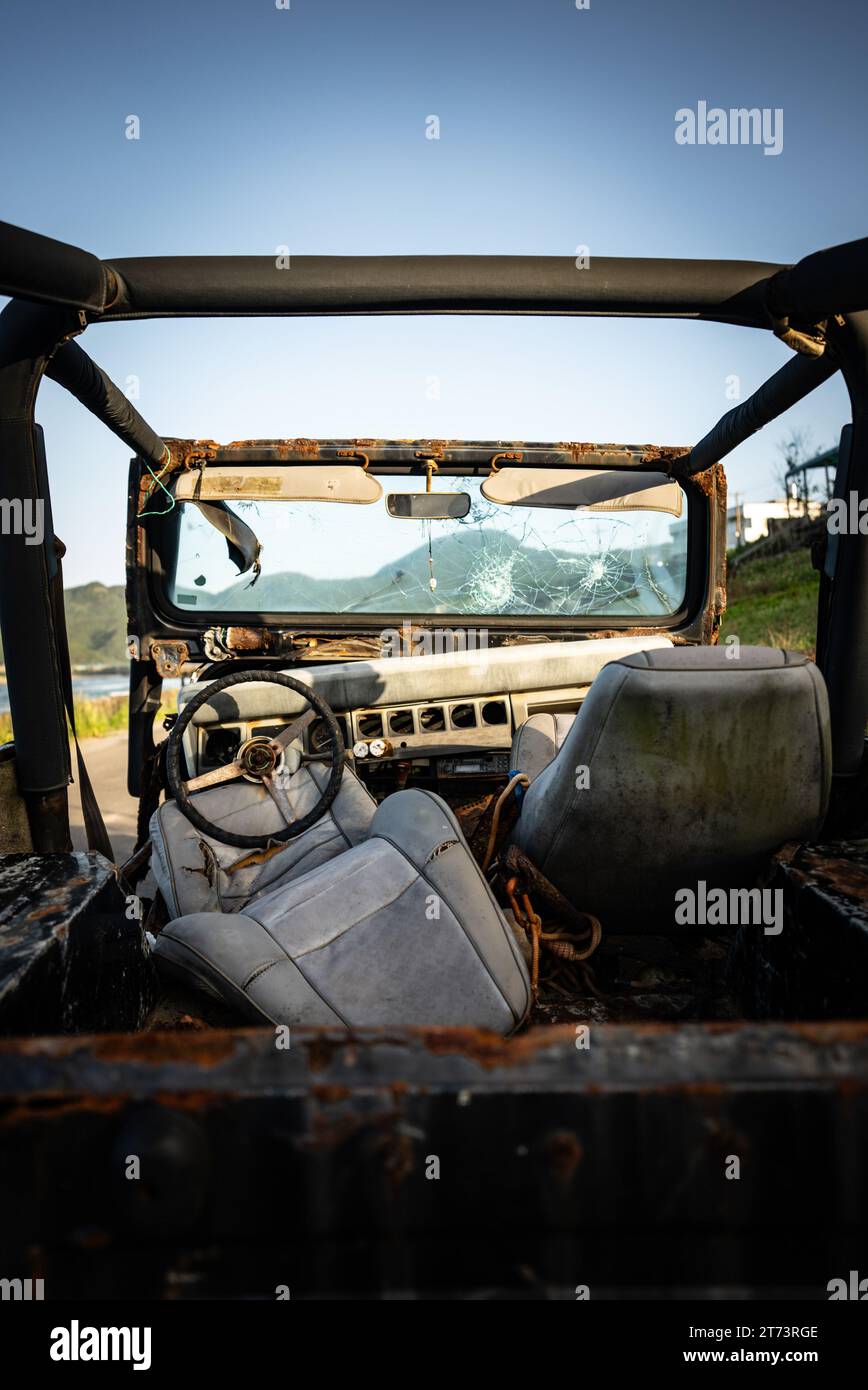 Broken or Old Car at Wanli Abandoned Ufo Village, Alien Invasion ...