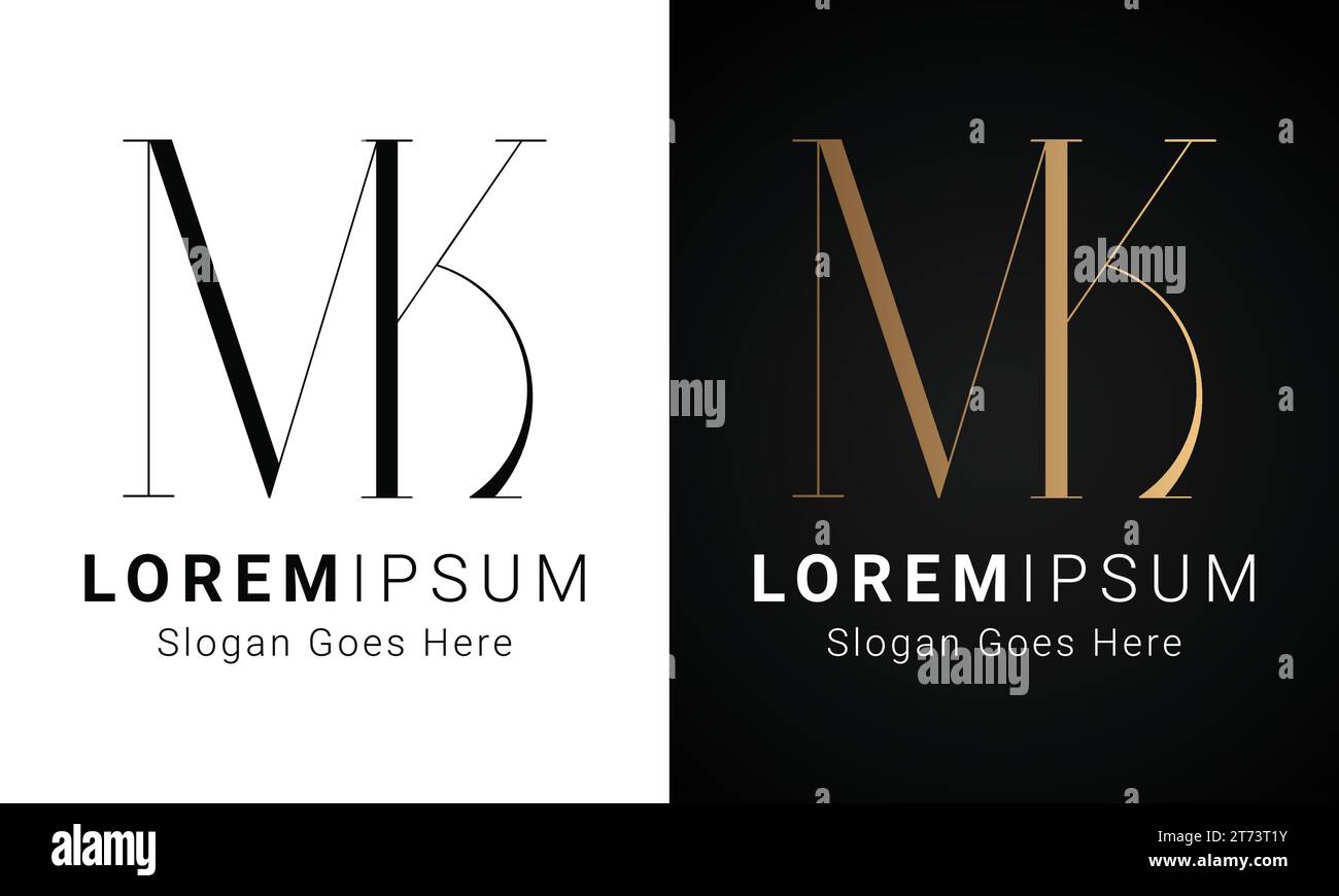 Luxury Initial MK or KM Monogram Text Letter Logo Design Stock Vector Image & Art - Alamy