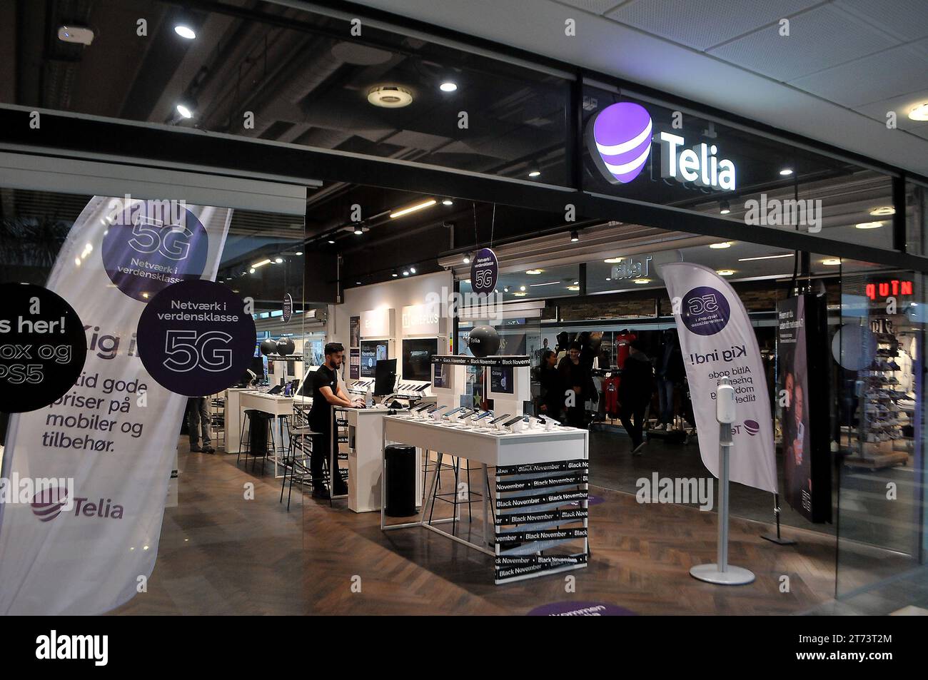 Copenhagen, Denmark /13 November 2023/. Telia internet providor and ...