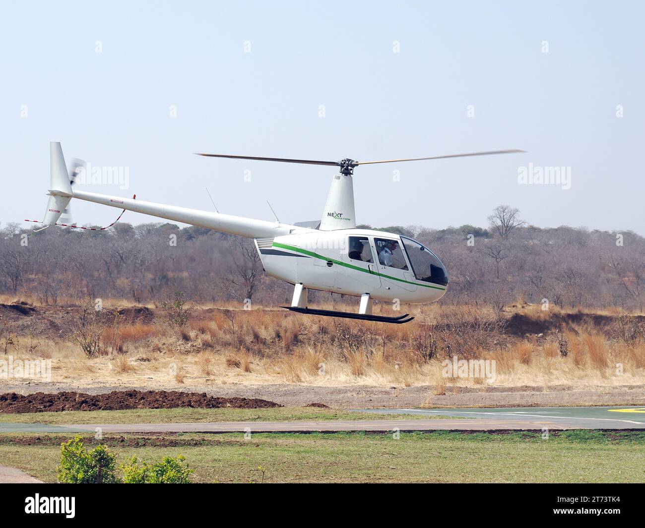 Robinson R44 Raven II helicopter, Victoria Falls town, Zimbabwe, Africa ...