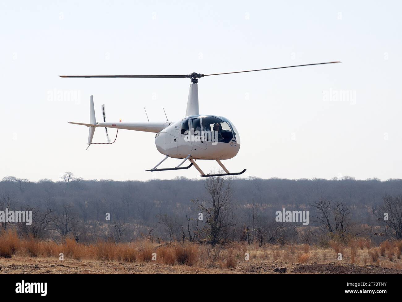 Robinson R44 Raven II helicopter, Victoria Falls town, Zimbabwe, Africa ...