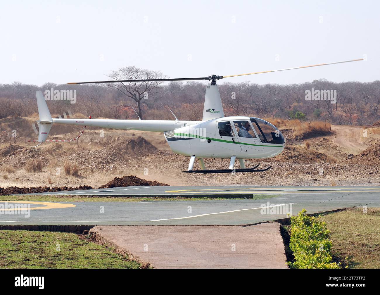 Robinson R44 Raven II helicopter, Victoria Falls town, Zimbabwe, Africa ...