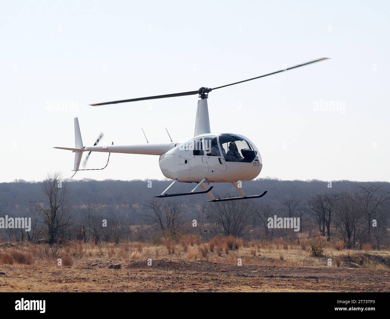 Robinson R44 Raven II helicopter, Victoria Falls town, Zimbabwe, Africa ...